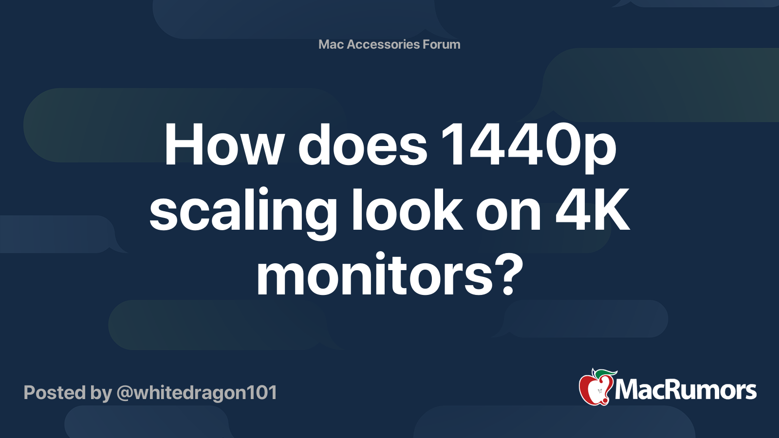 How does 1440p scaling look on 4K monitors? | MacRumors Forums