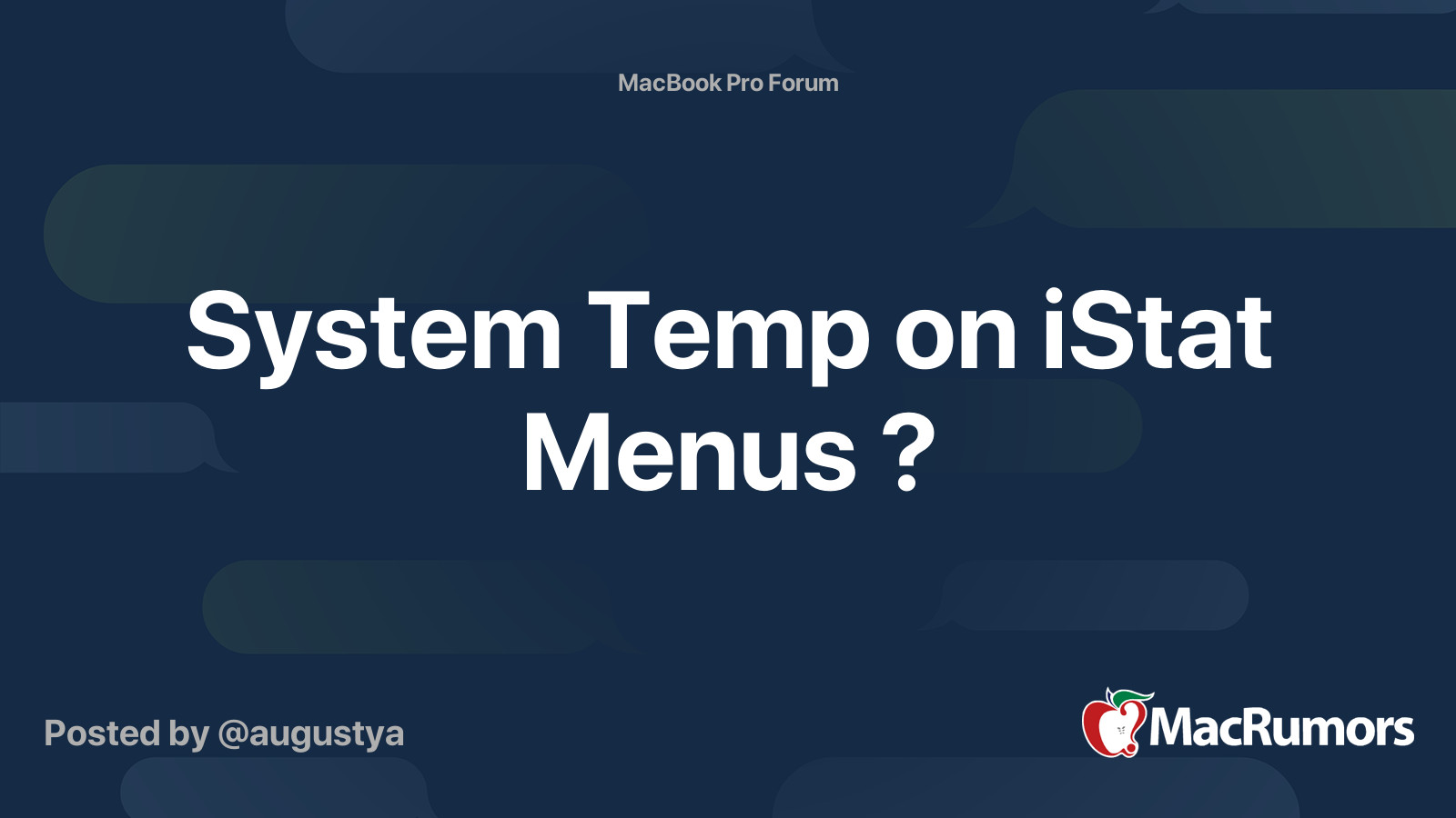 System Temp on iStat Menus ? | MacRumors Forums