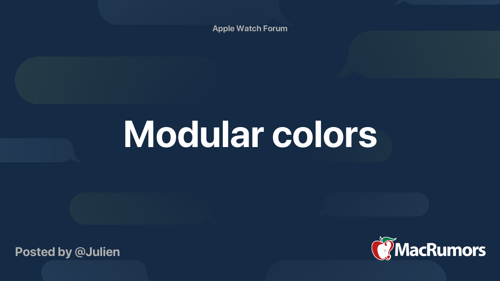 Modular colors | MacRumors Forums