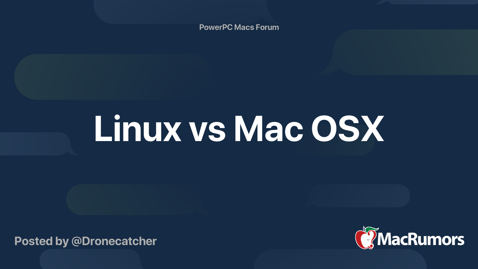 Linux vs Mac OSX | MacRumors Forums