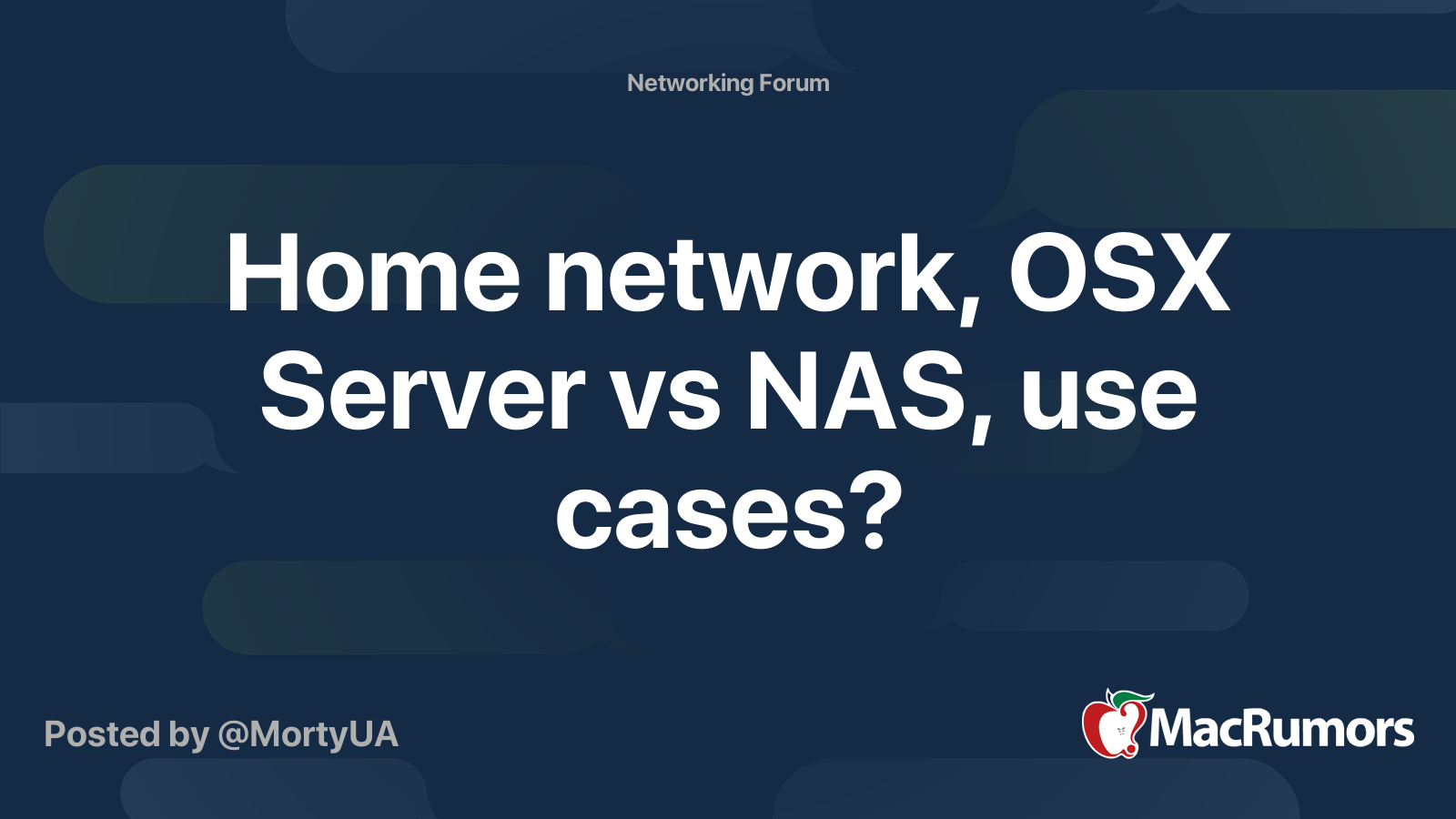 Home network, OSX Server vs NAS, use cases? | MacRumors Forums
