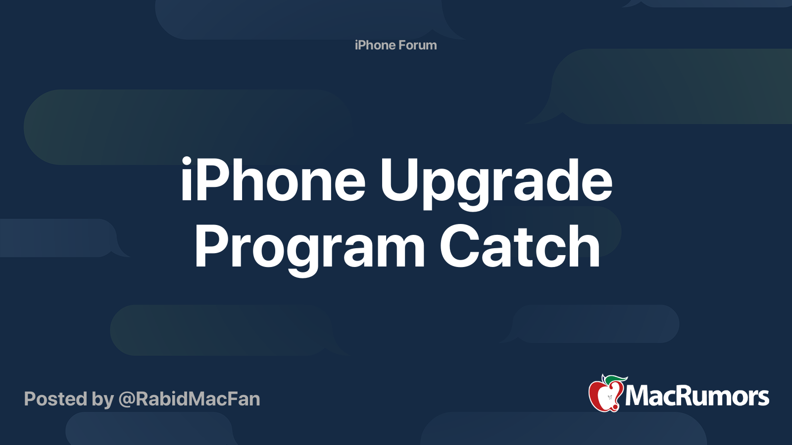iPhone Upgrade Program Catch | MacRumors Forums