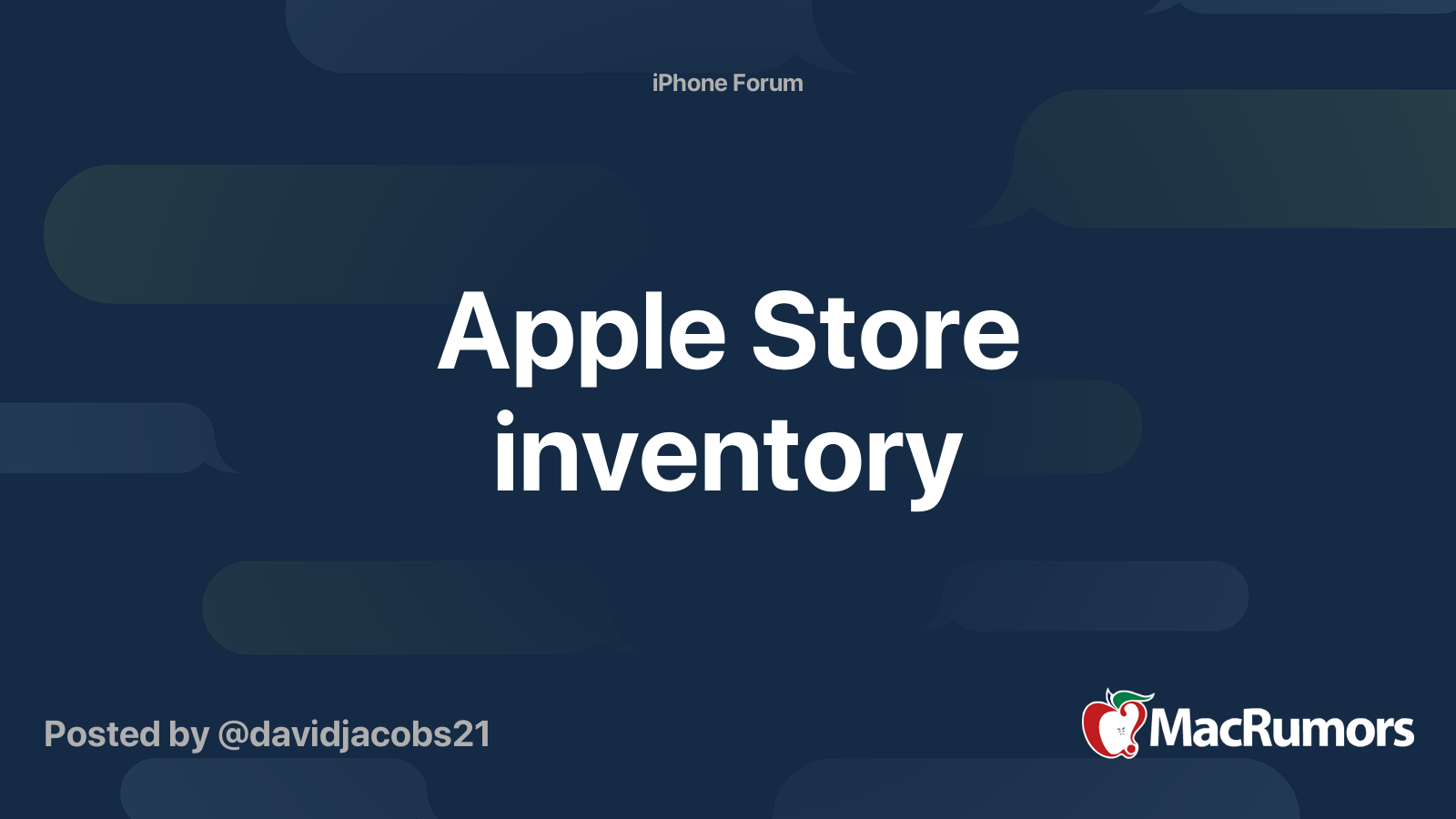 Apple Store inventory | MacRumors Forums