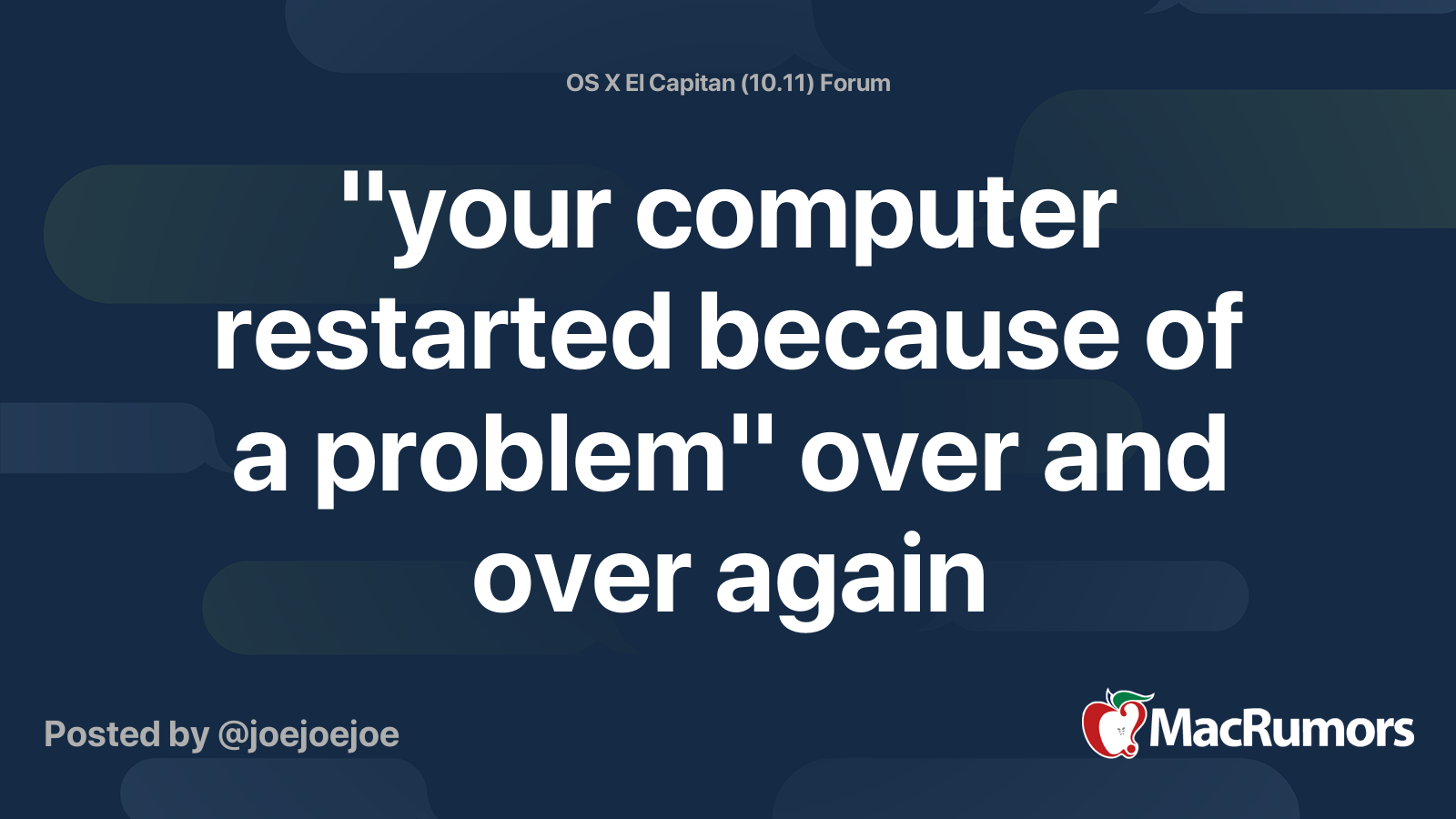 "your computer restarted because of a problem" over and over again ...