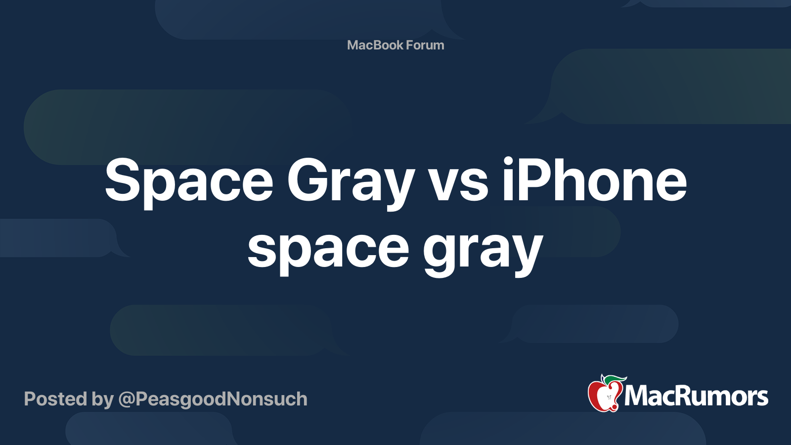 Space Gray vs iPhone space gray | MacRumors Forums