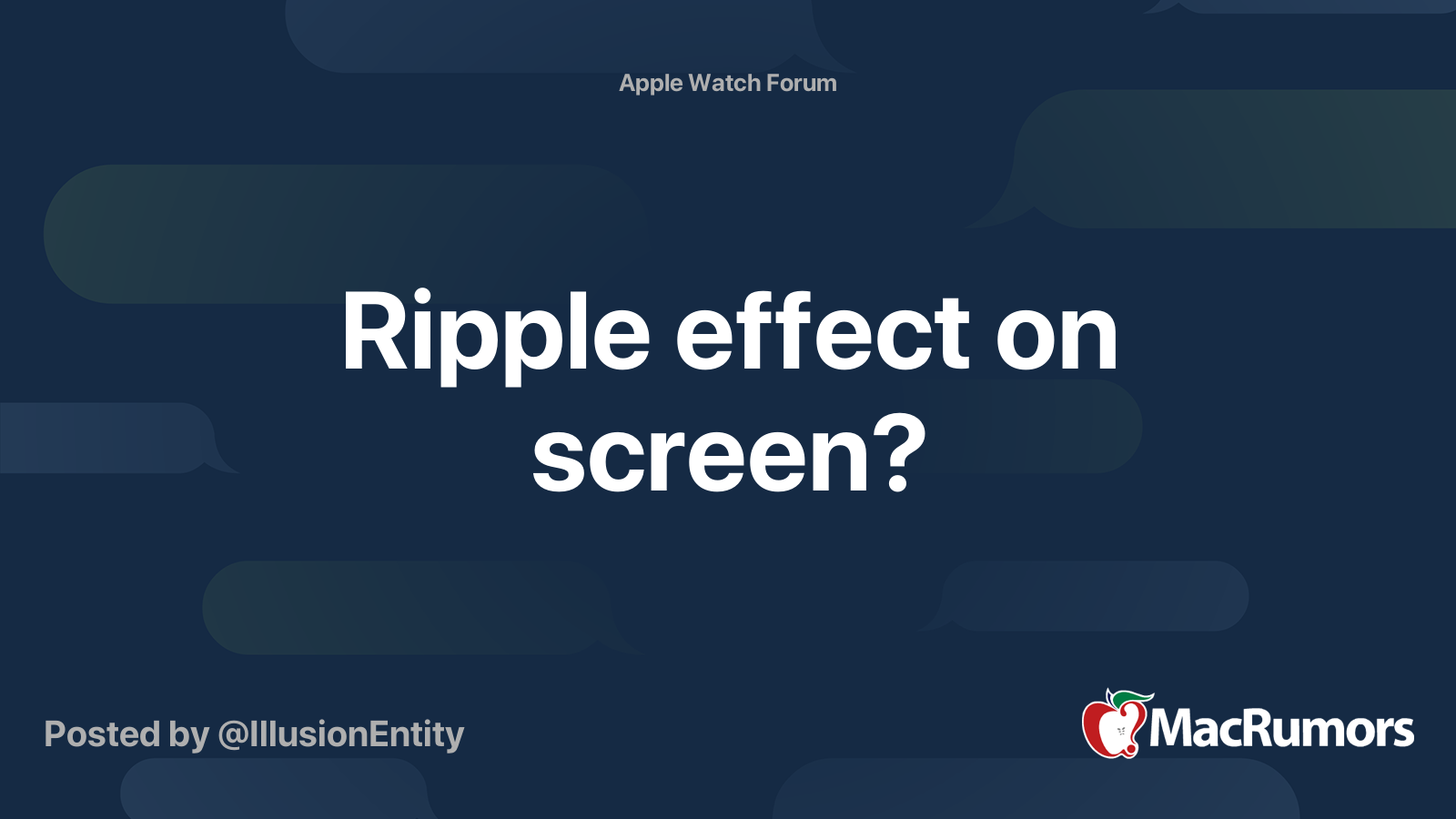 Ripple Effect On Screen Macrumors Forums