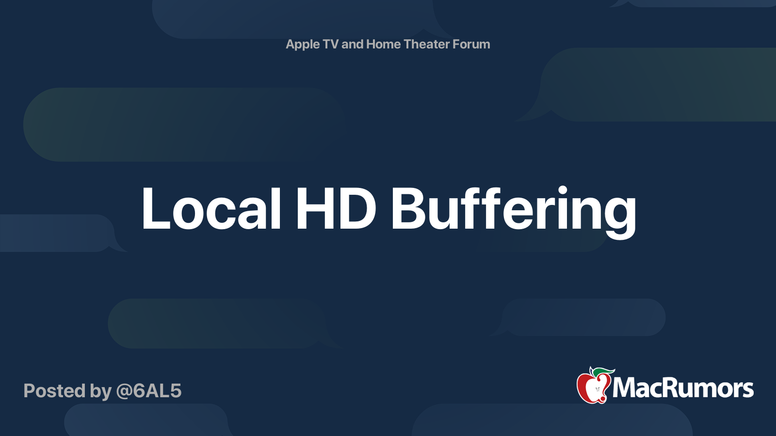 Local HD Buffering | MacRumors Forums