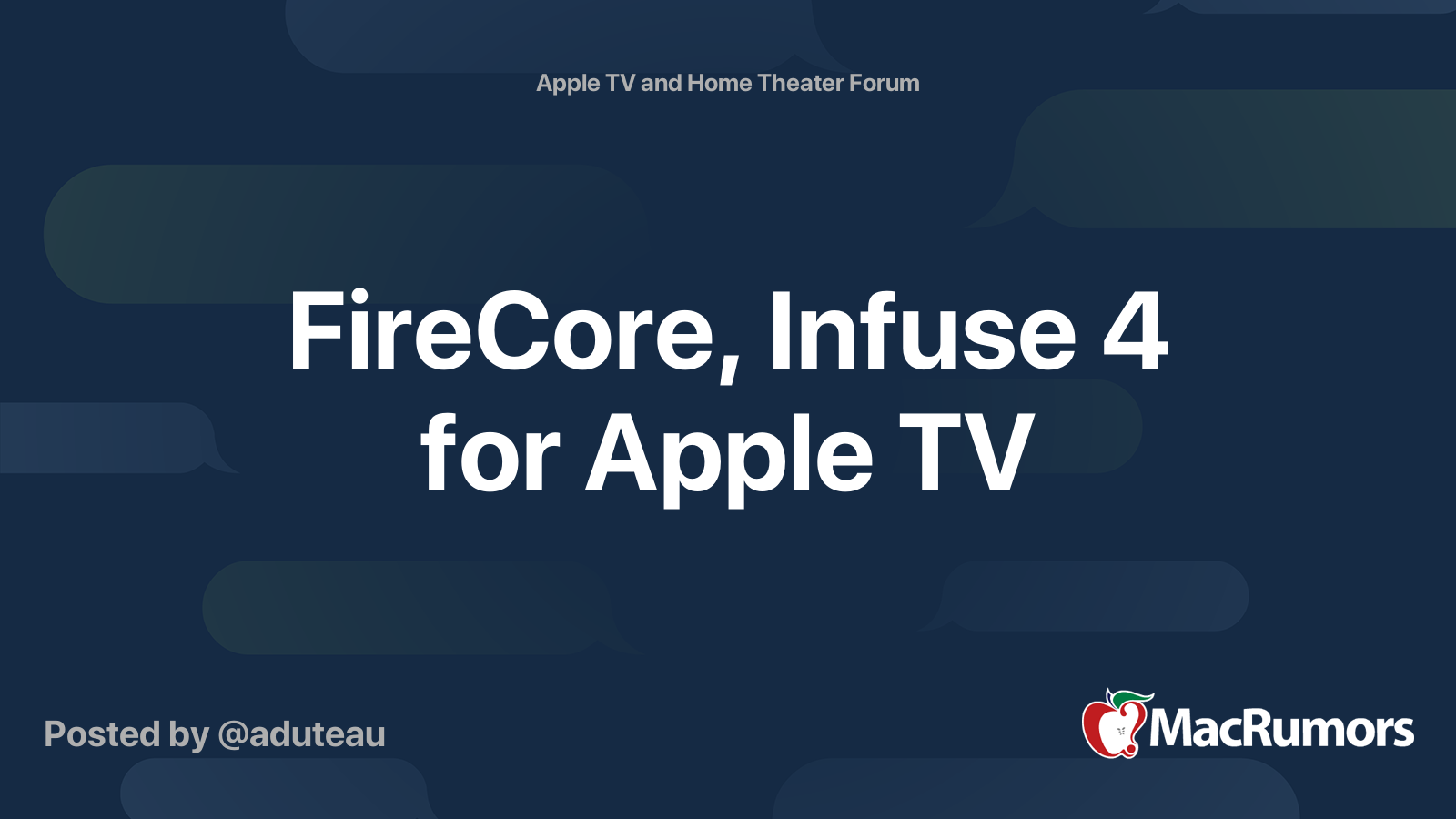 FireCore, Infuse 4 for Apple TV | MacRumors Forums