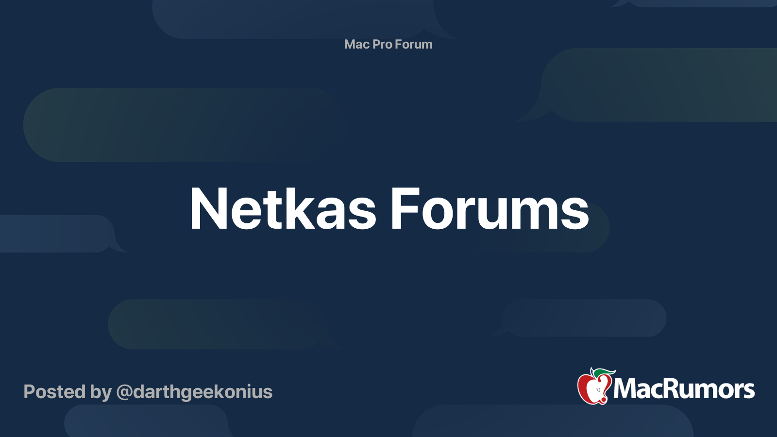 Netkas Forums | MacRumors Forums