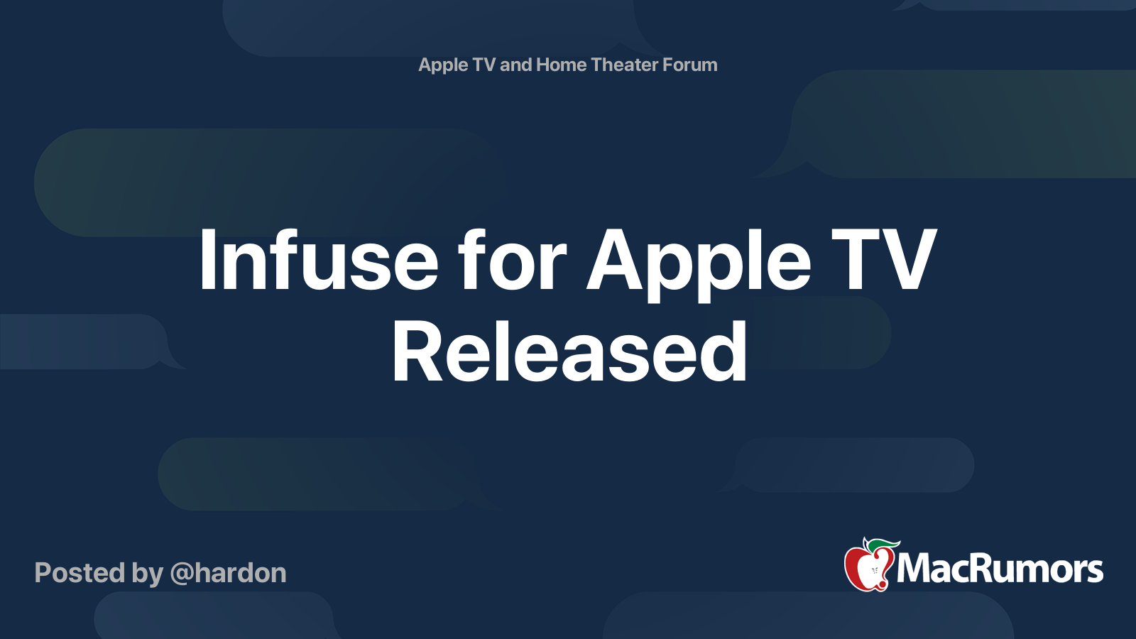 Infuse for Apple TV Released | MacRumors Forums