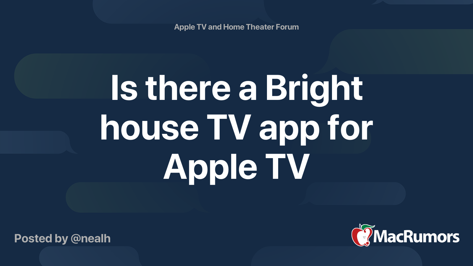 Is there a Bright house TV app for Apple TV | MacRumors Forums