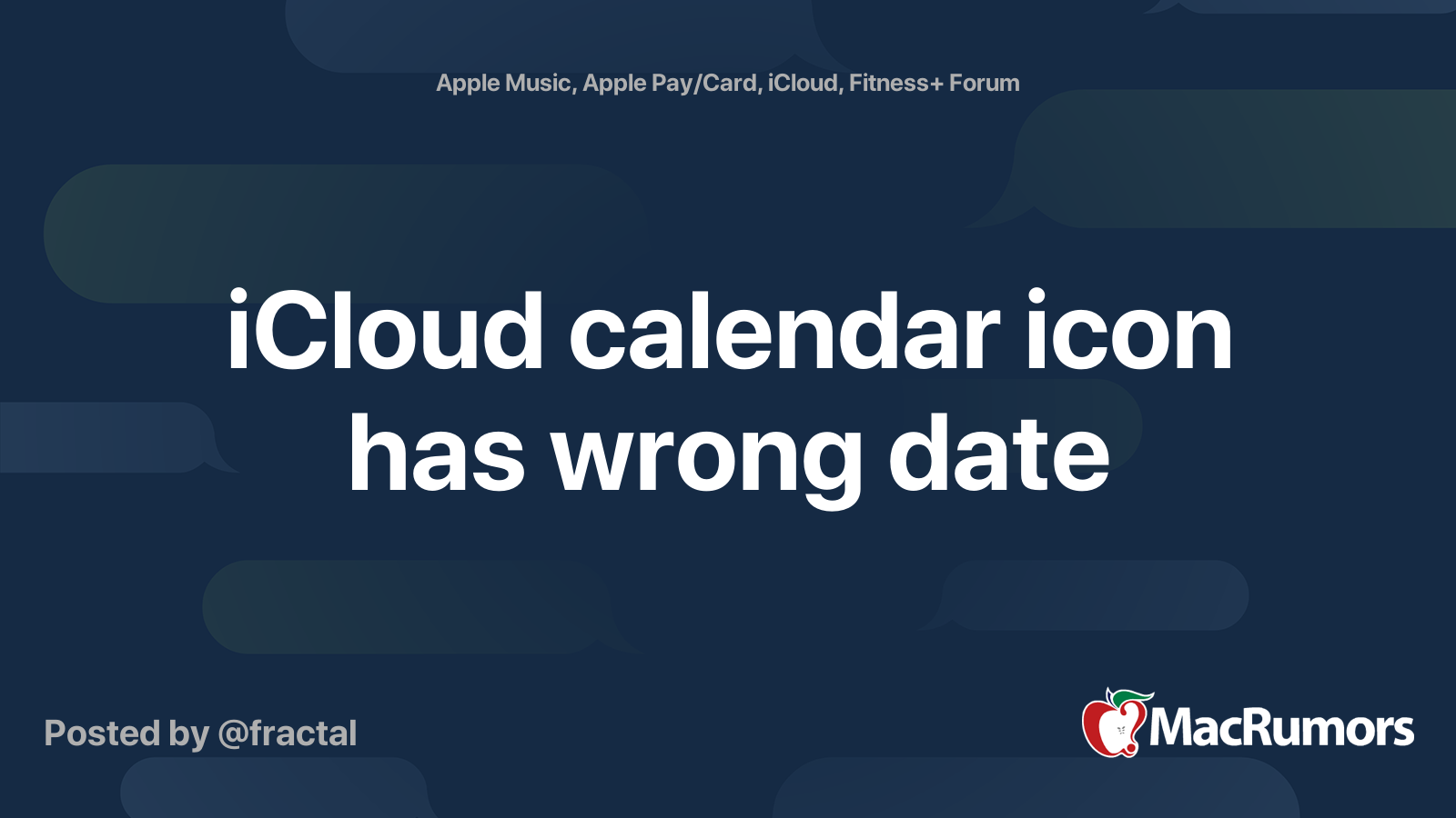 iCloud calendar icon has wrong date | MacRumors Forums