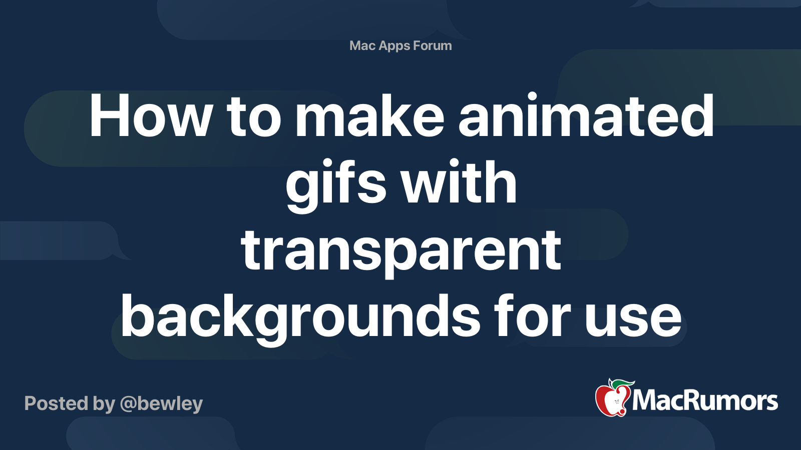 How to make animated gifs with transparent backgrounds for use in ...