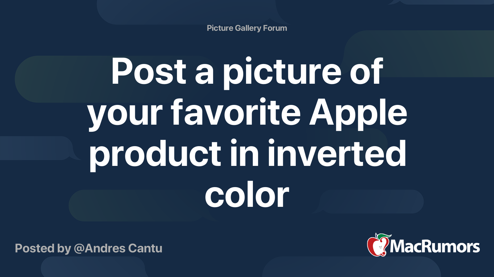 Post a picture of your favorite Apple product in inverted color ...