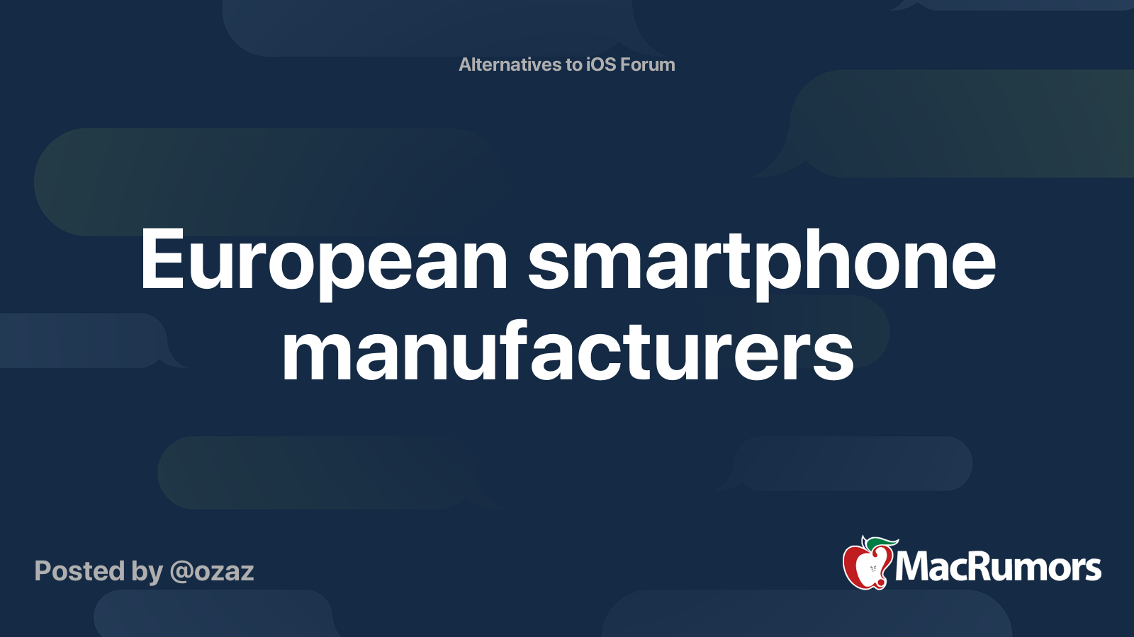European smartphone manufacturers | MacRumors Forums