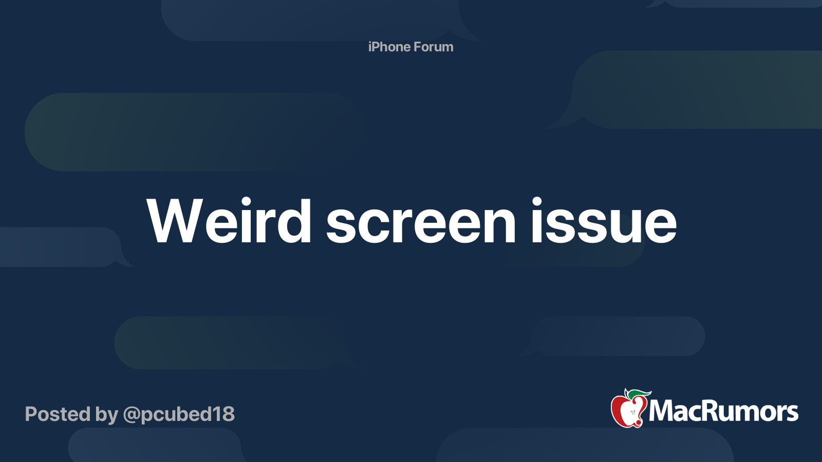 Weird screen issue | MacRumors Forums