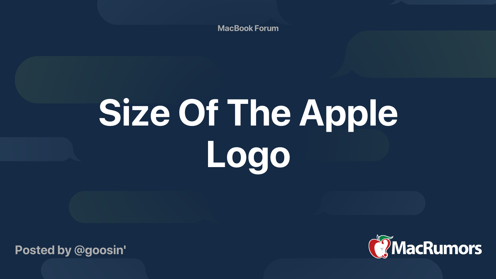 Size Of The Apple Logo | MacRumors Forums
