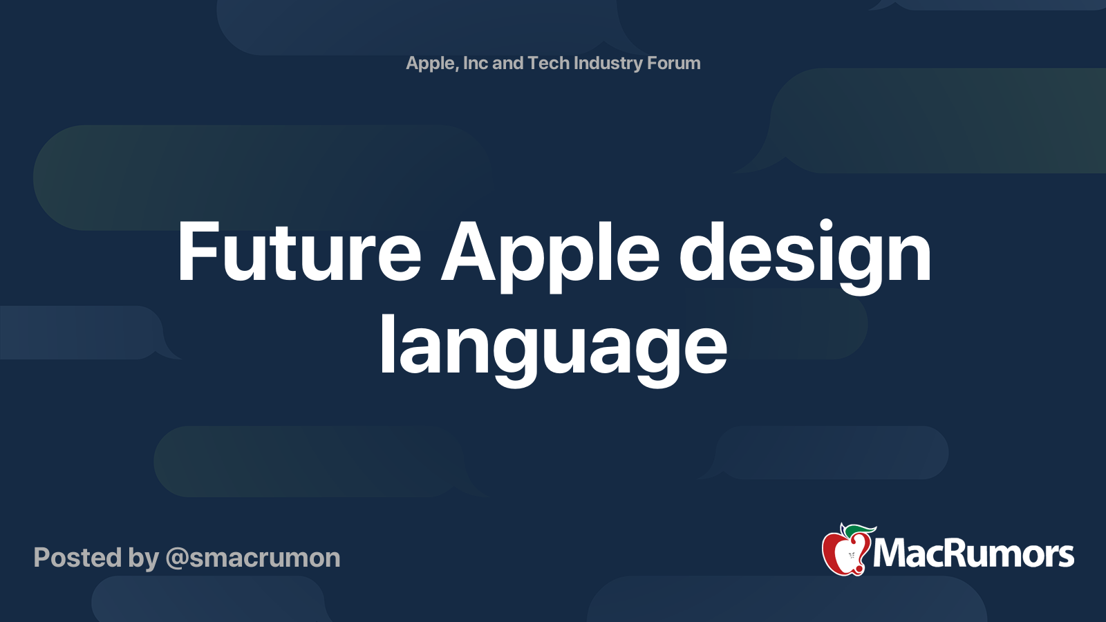 Future Apple design language | MacRumors Forums
