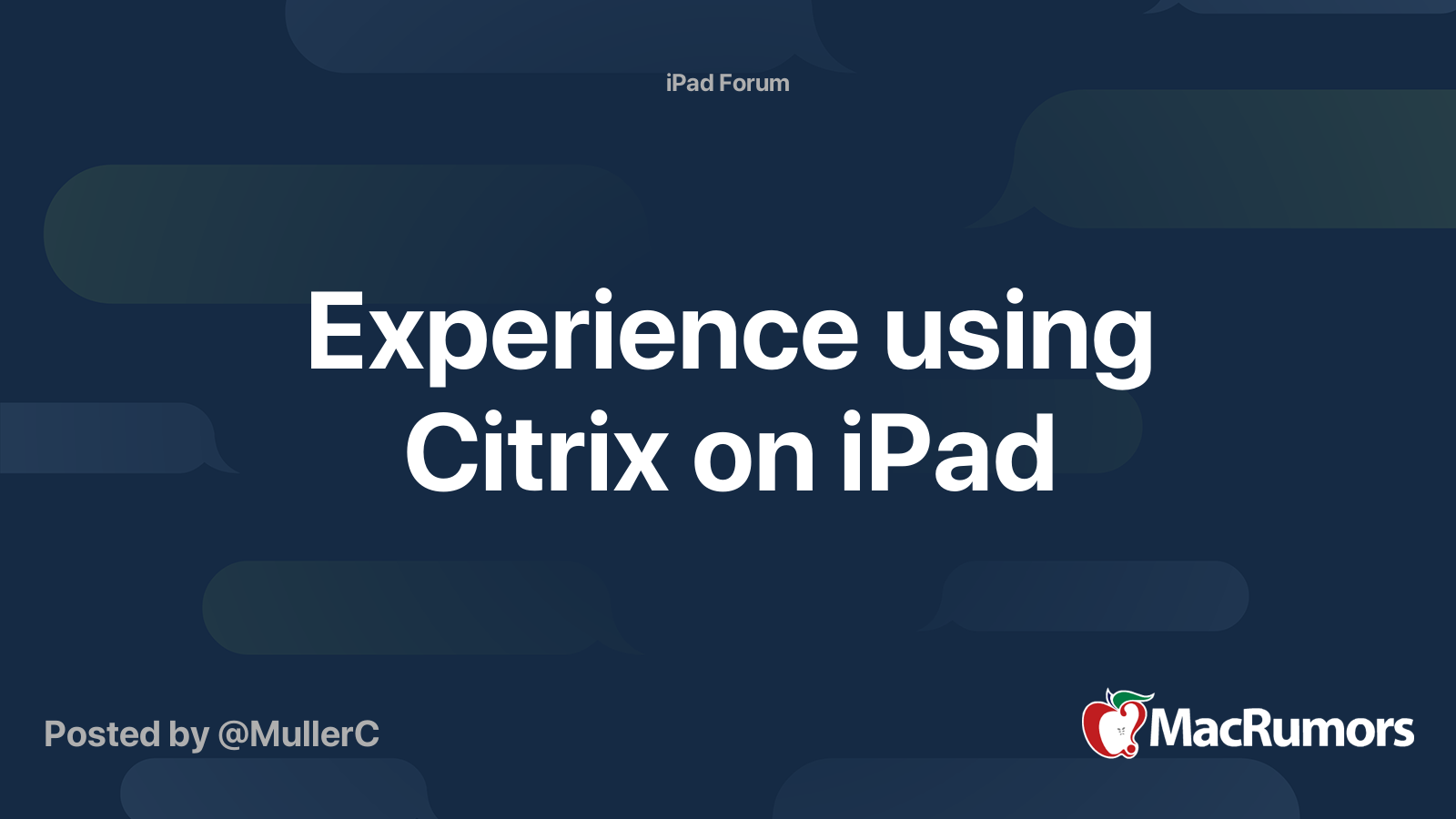 Experience using Citrix on iPad | MacRumors Forums