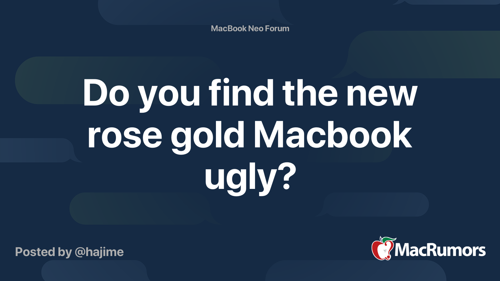 Do you find the new rose gold Macbook ugly? | MacRumors Forums