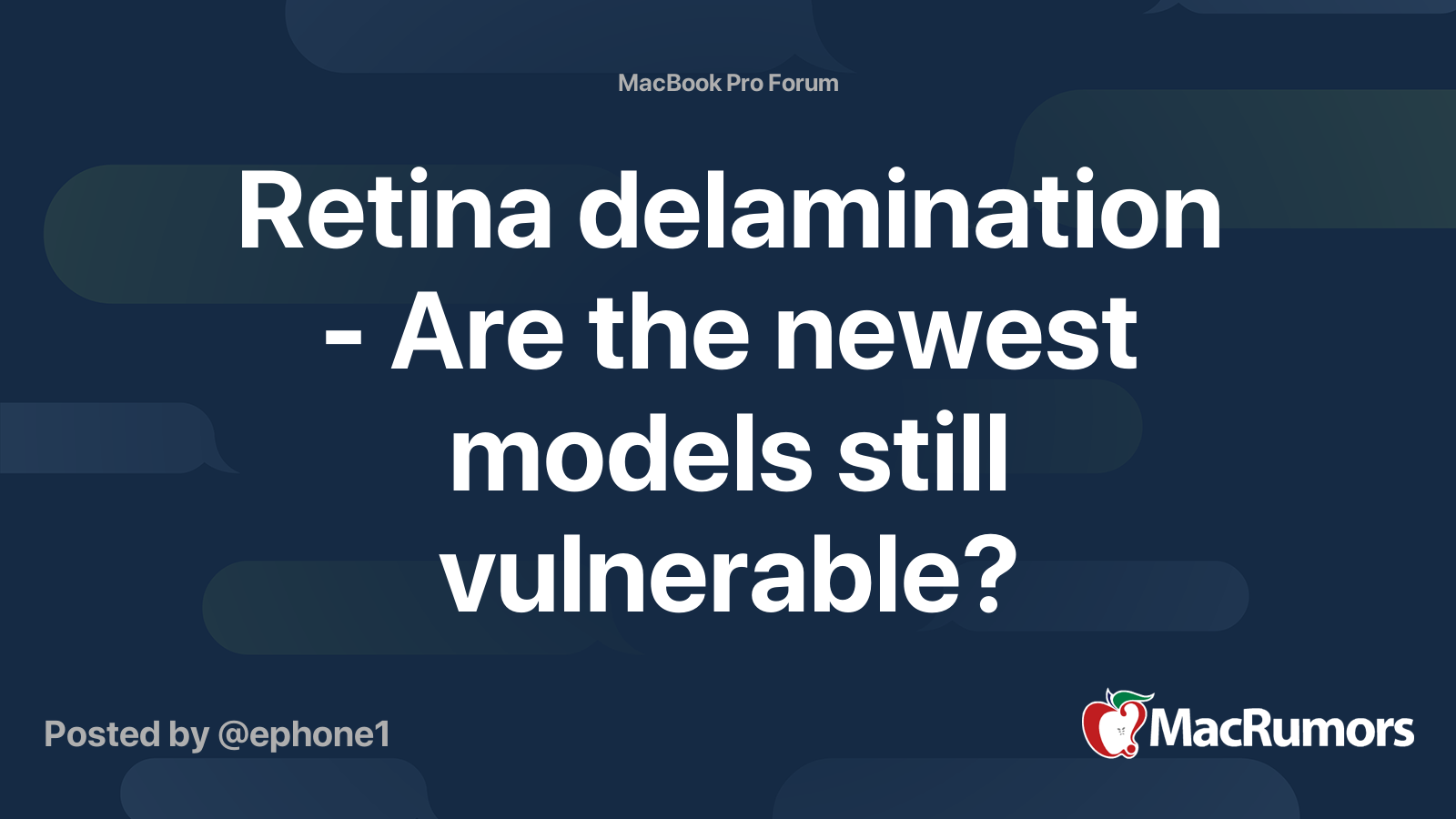 Retina delamination - Are the newest models still vulnerable ...