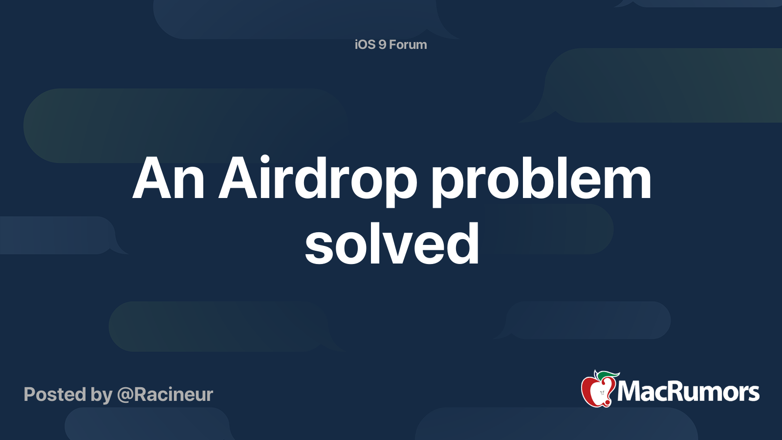 An Airdrop problem solved | MacRumors Forums