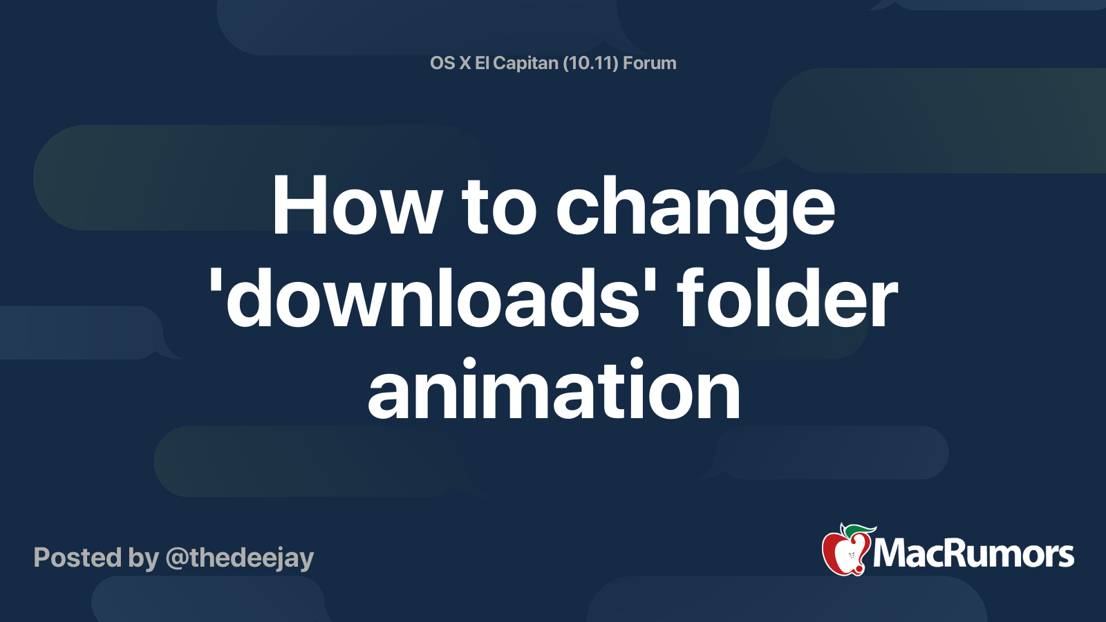 How to change 'downloads' folder animation | MacRumors Forums