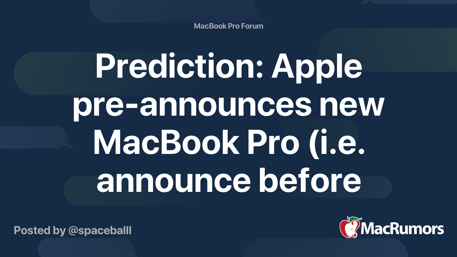 Prediction: Apple pre-announces new MacBook Pro (i.e. announce before ...
