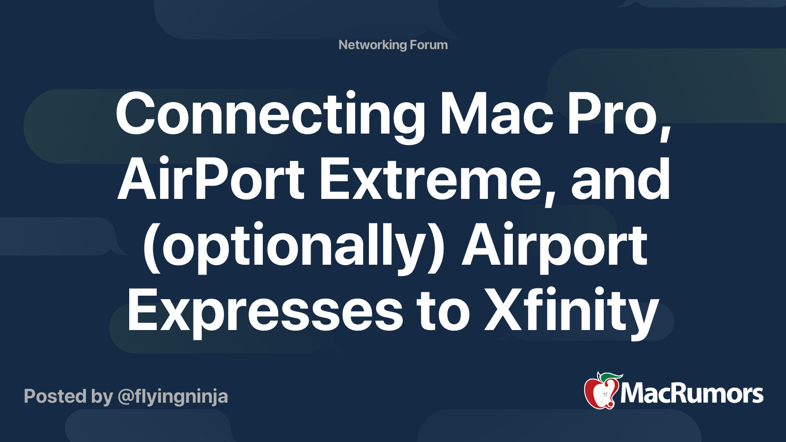 Connecting Mac Pro, AirPort Extreme, and (optionally) Airport Expresses ...