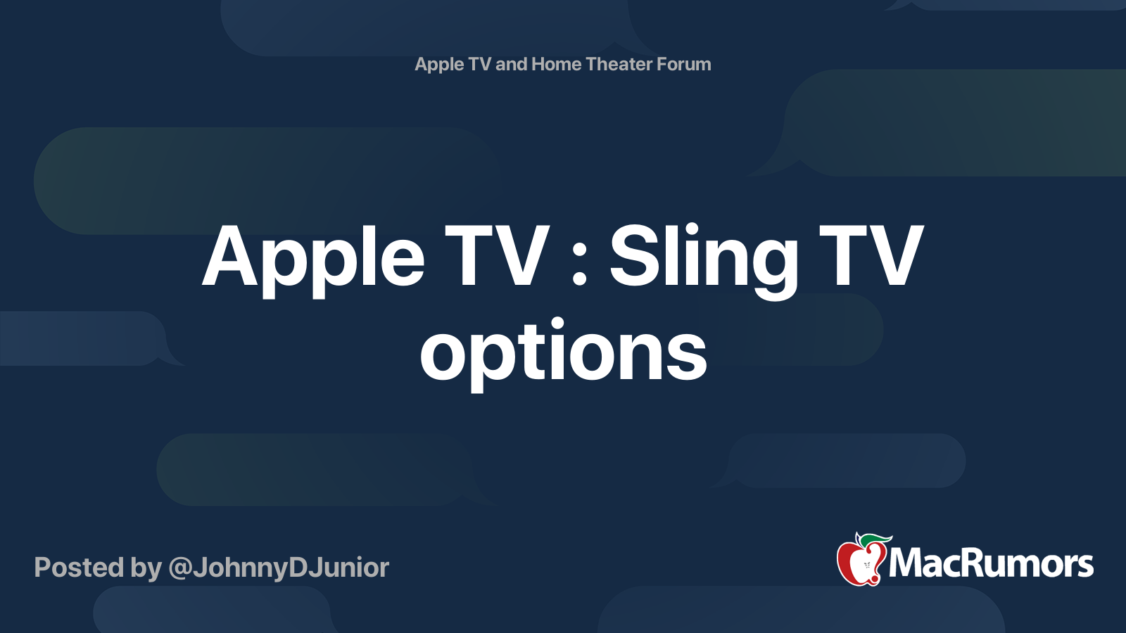 Apple TV : Sling TV options | MacRumors Forums