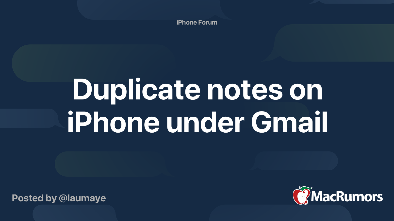 Duplicate notes on iPhone under Gmail | MacRumors Forums