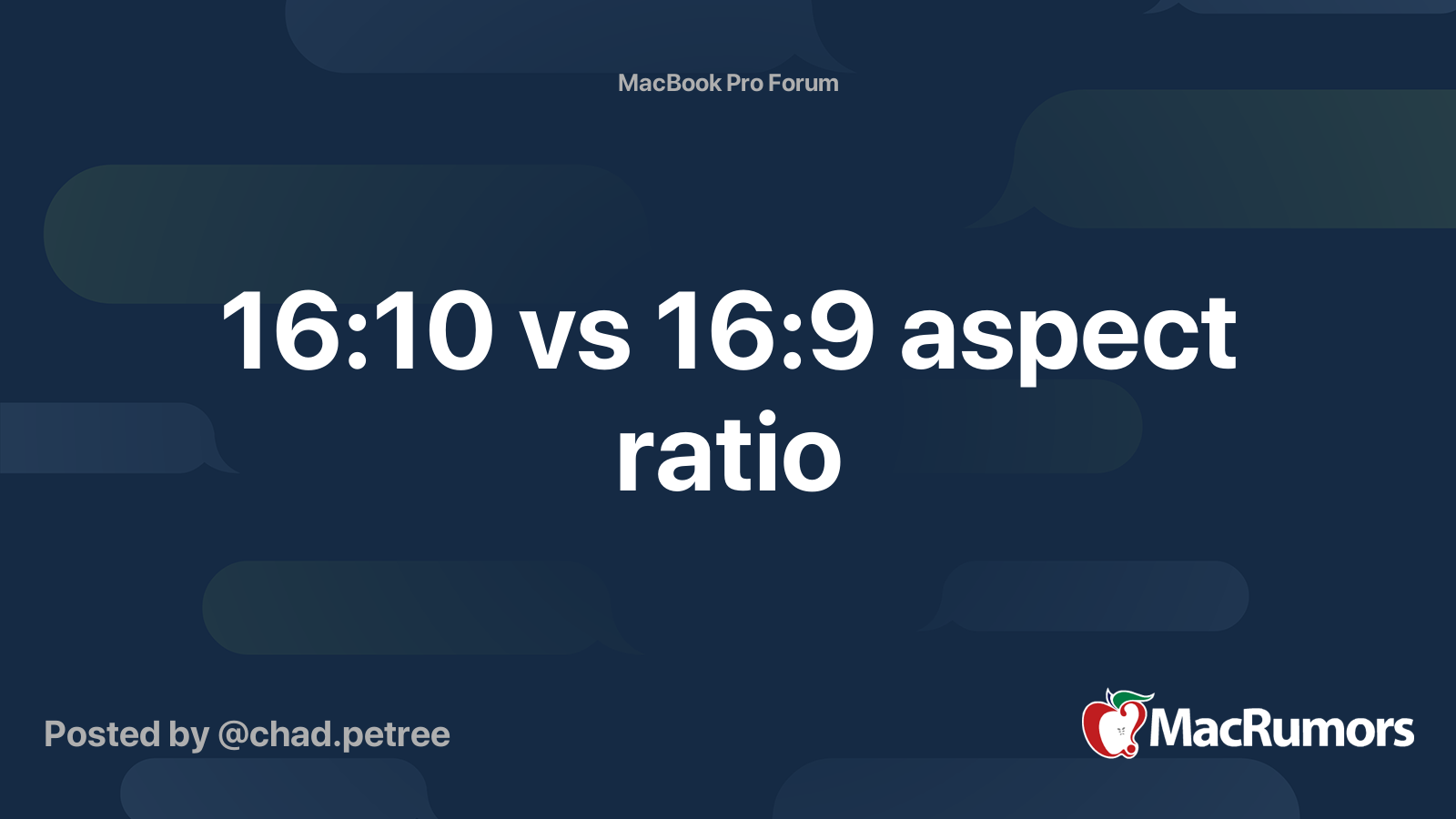 16:10 vs 16:9 aspect ratio | MacRumors Forums