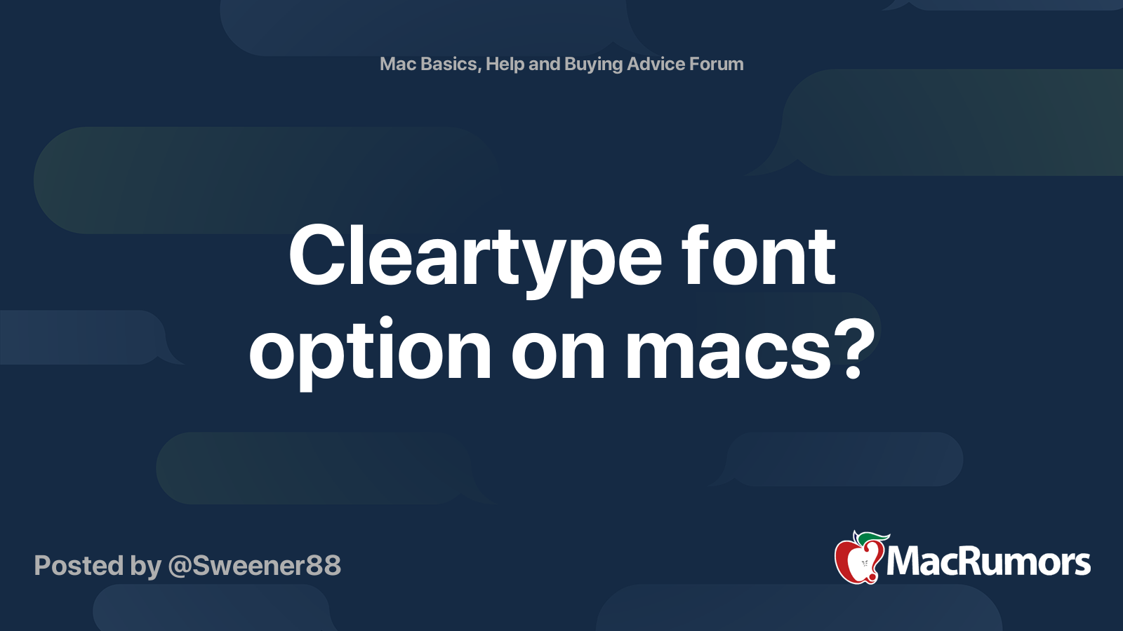 Cleartype font option on macs? | MacRumors Forums