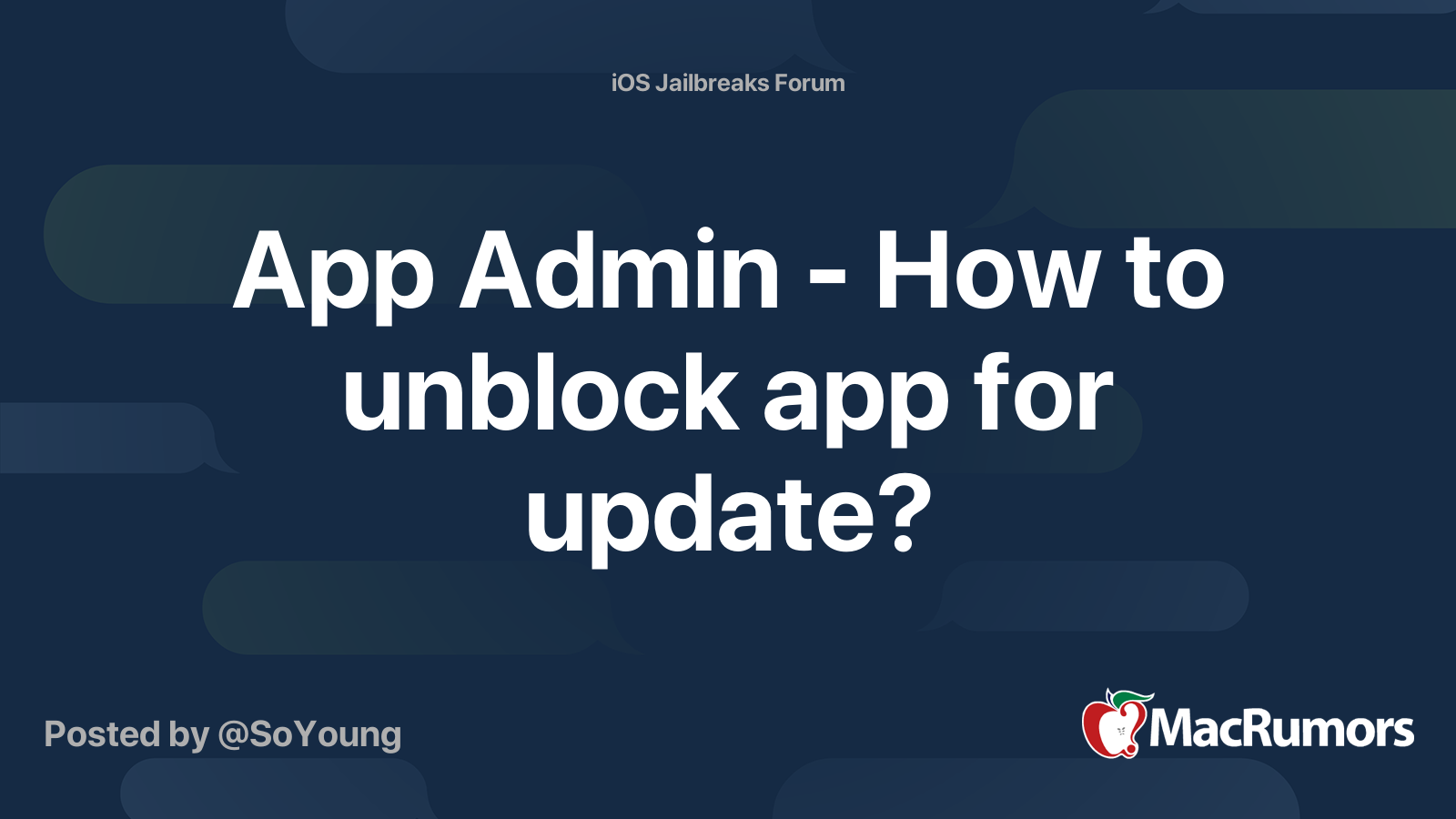 App Admin - How to unblock app for update? | MacRumors Forums