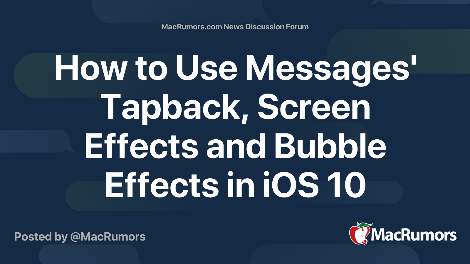 How to Use Messages' Tapback, Screen Effects and Bubble Effects in iOS ...