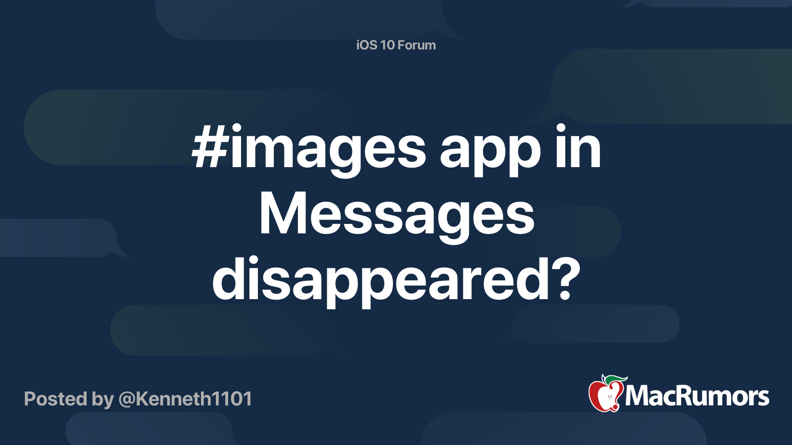 #images app in Messages disappeared? | MacRumors Forums