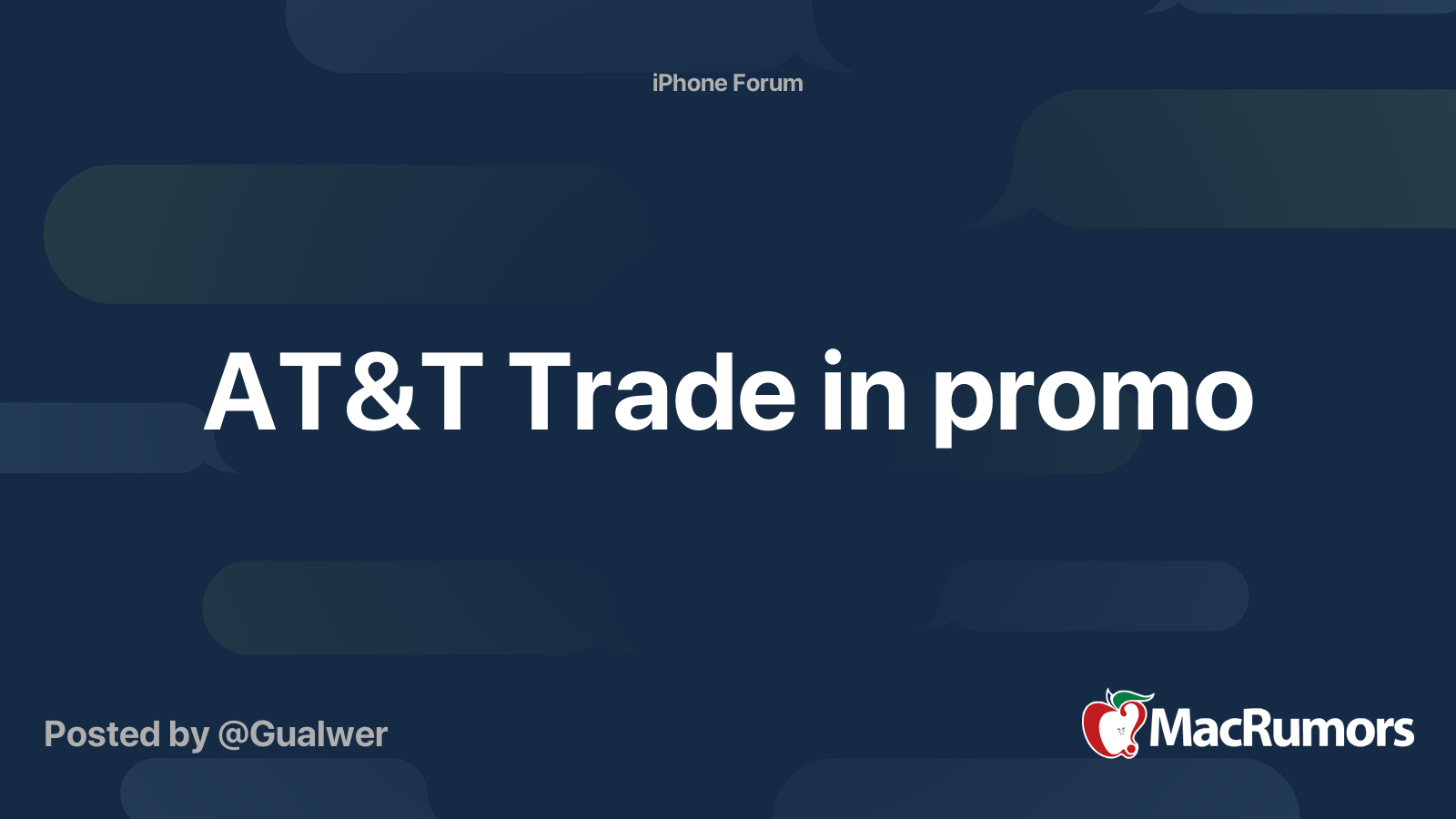 AT&T Trade in promo | MacRumors Forums