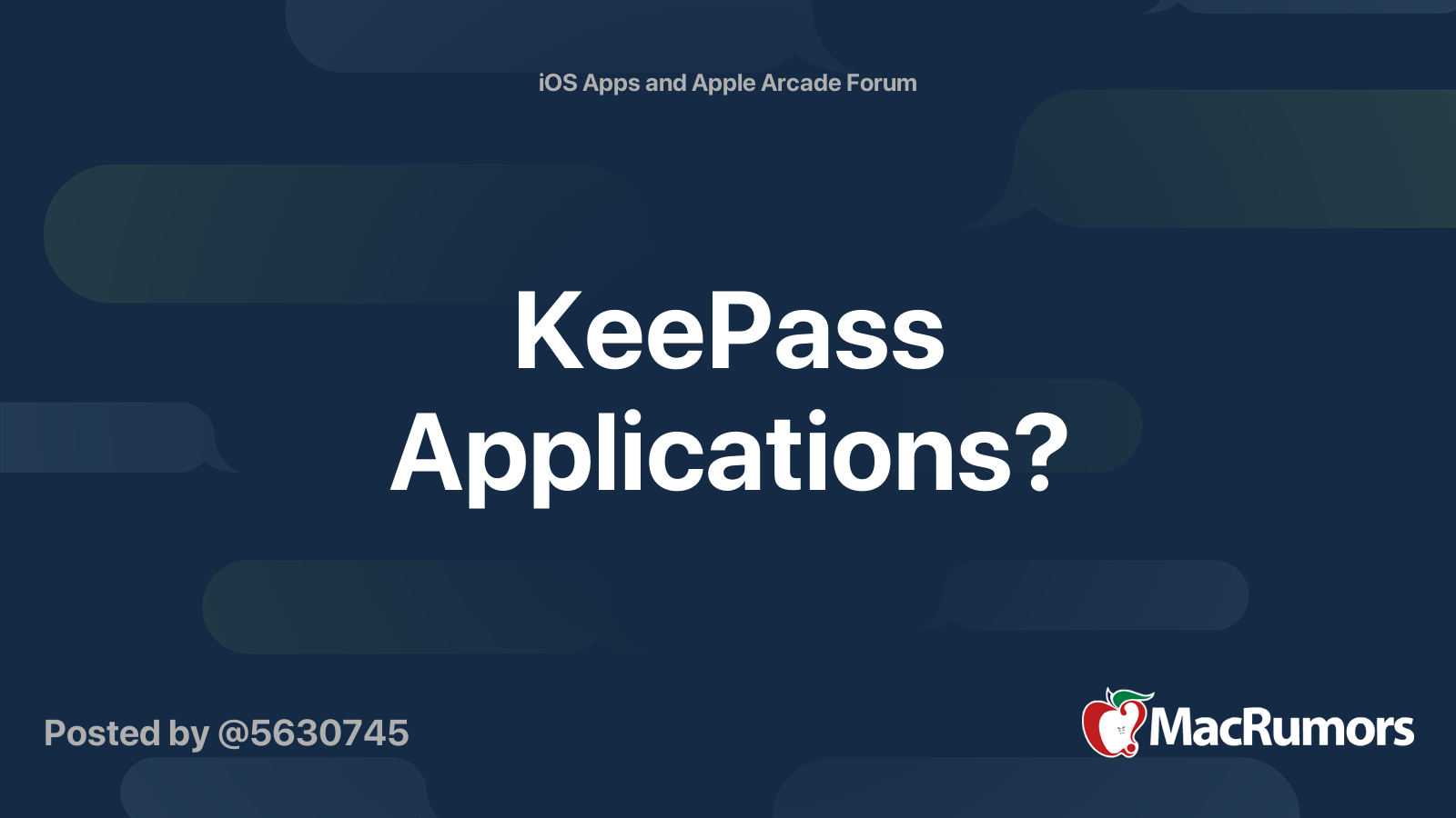 Keepass Applications Macrumors Forums