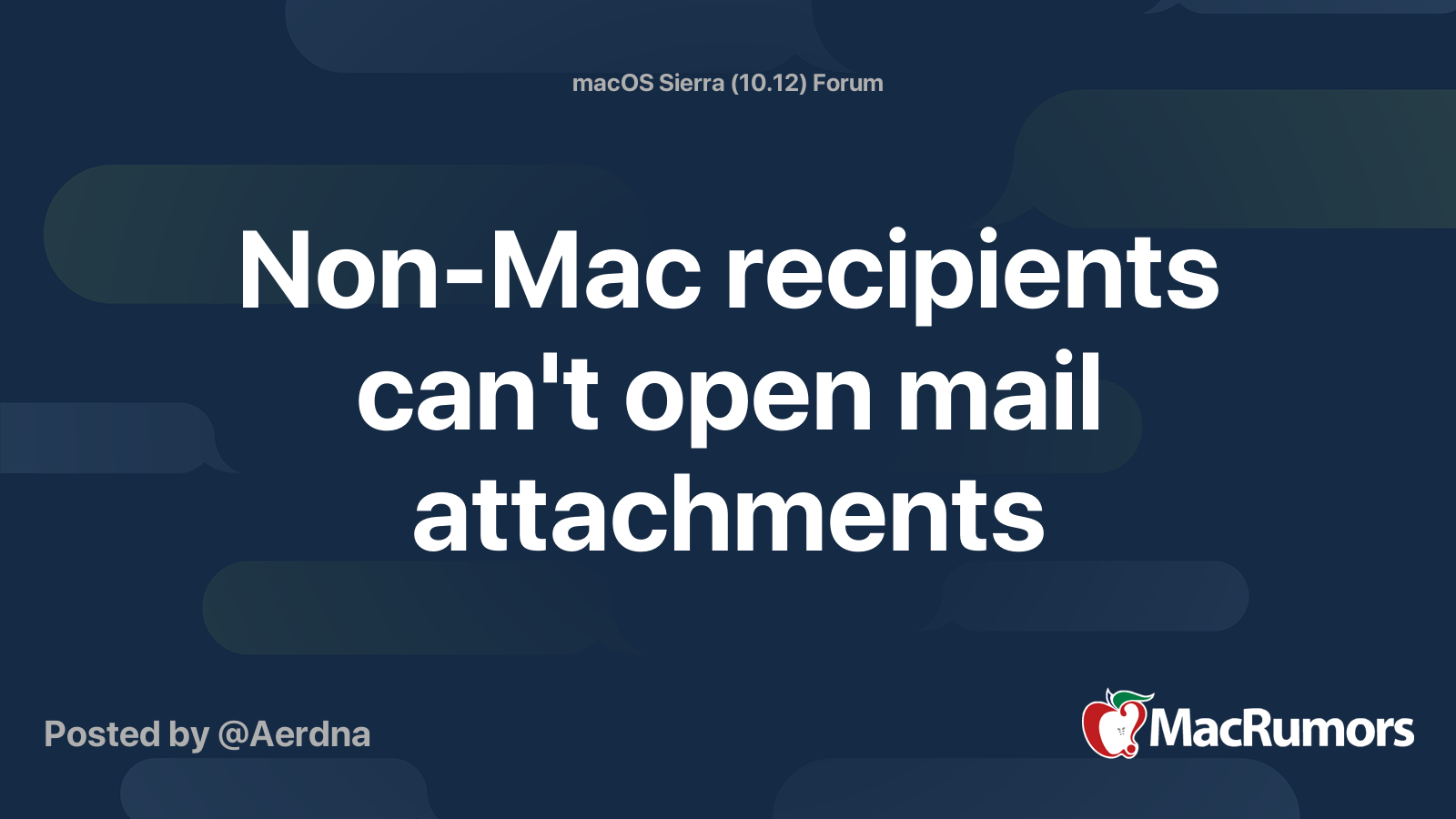 Non-Mac recipients can't open mail attachments | MacRumors Forums