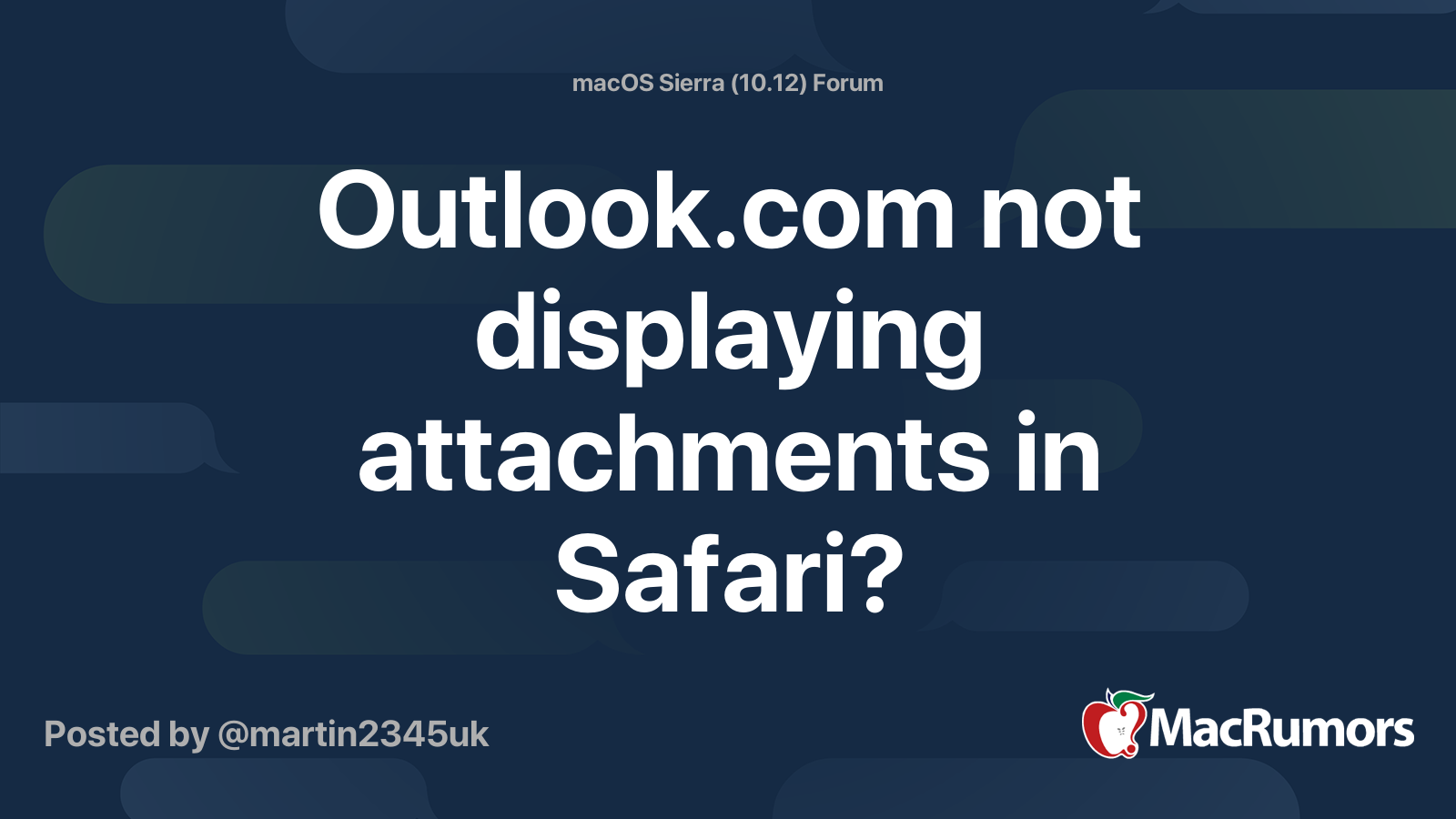 Outlook.com not displaying attachments in Safari? | MacRumors Forums