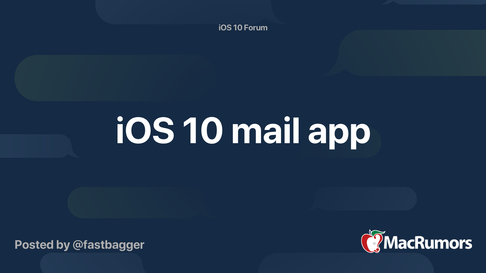 iOS 10 mail app | MacRumors Forums