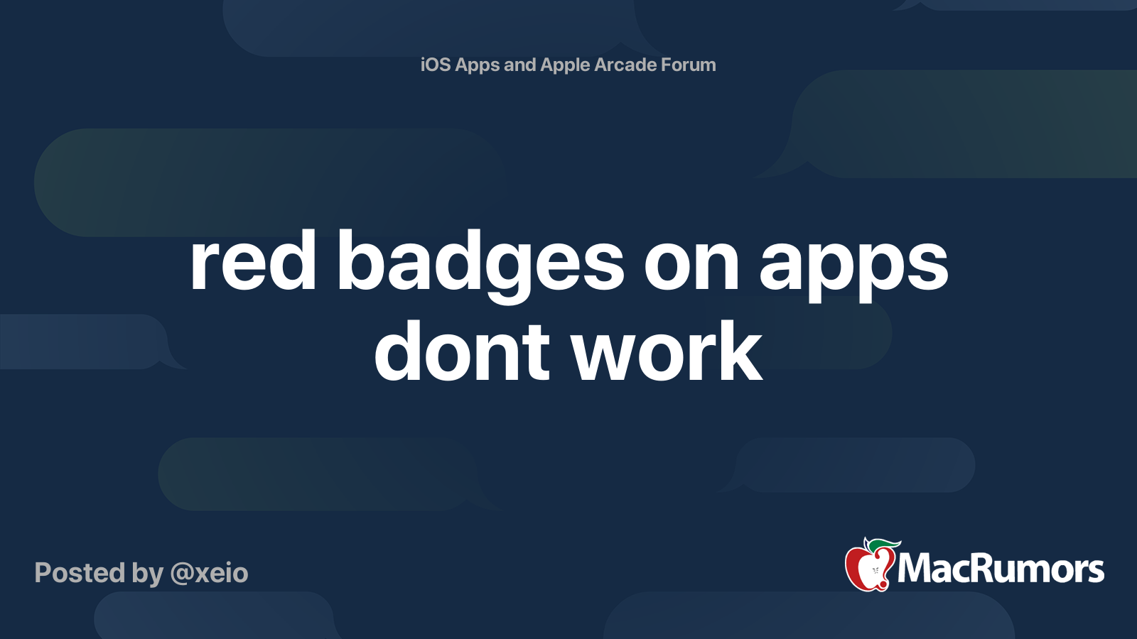red badges on apps dont work | MacRumors Forums