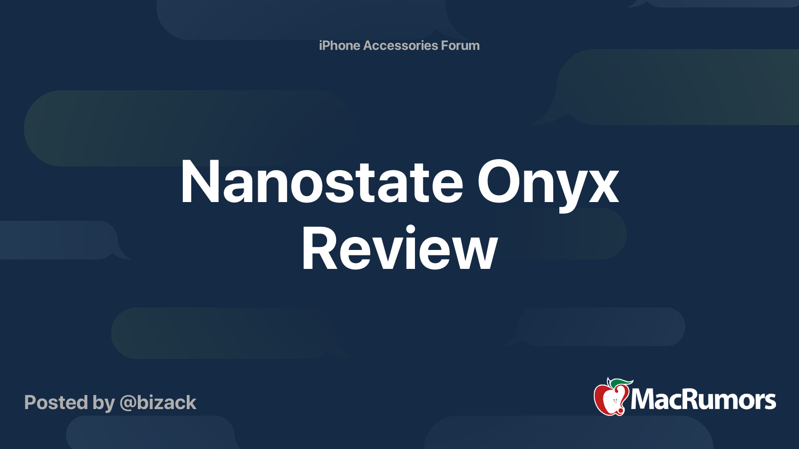 Nanostate Onyx Review | MacRumors Forums