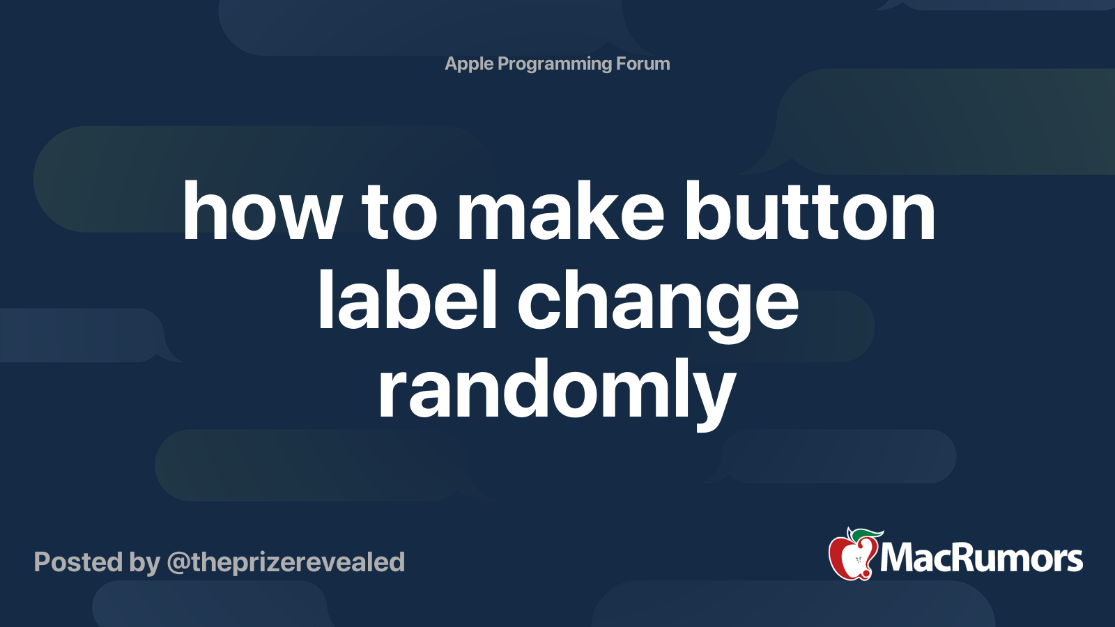 how to make button label change randomly | MacRumors Forums