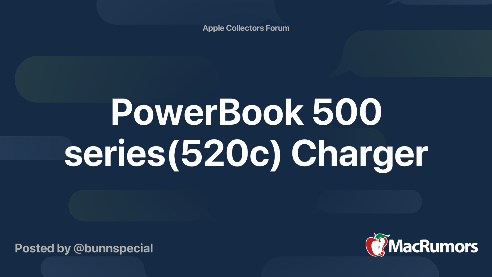 PowerBook 500 series(520c) Charger | MacRumors Forums