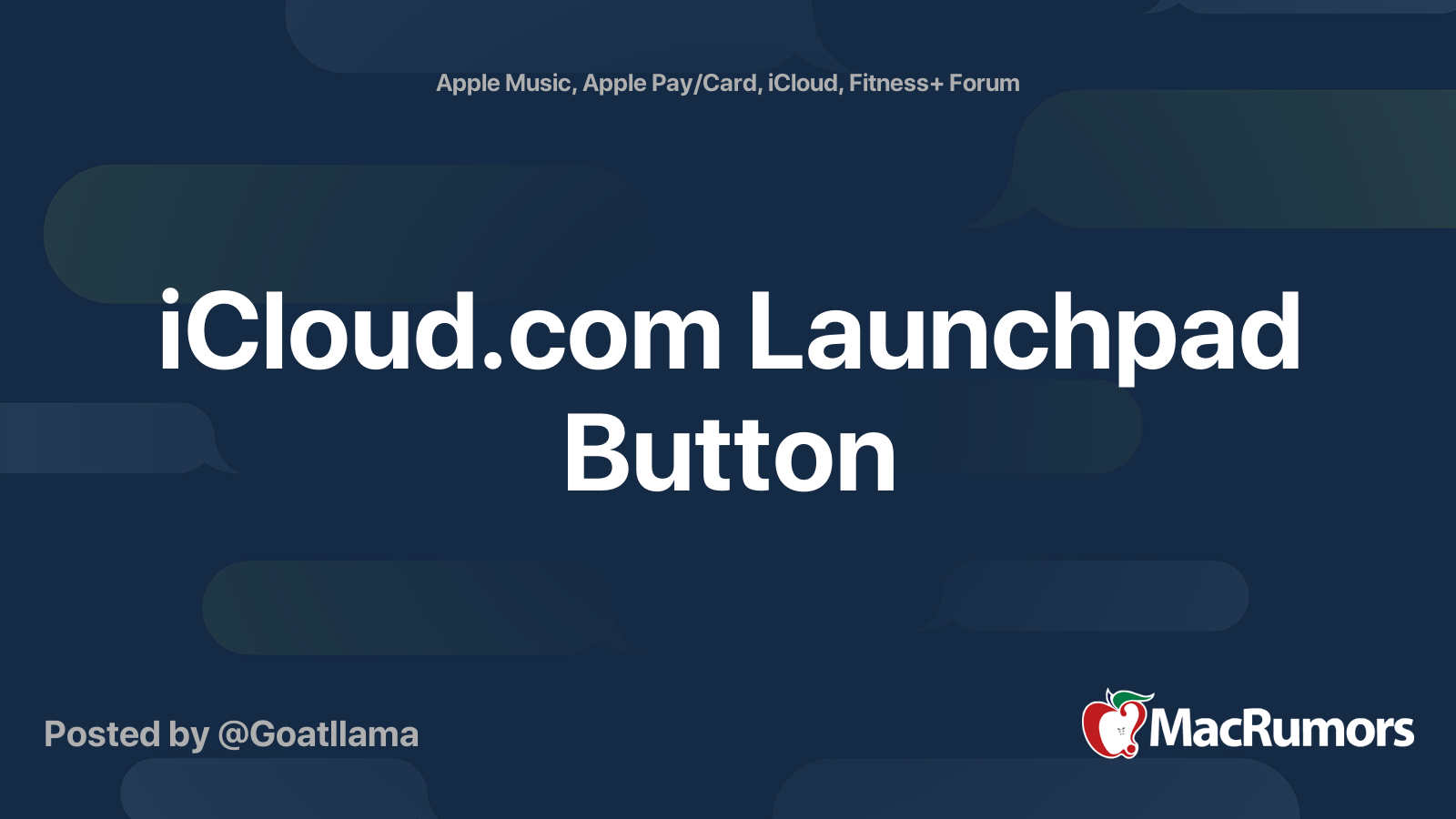 iCloud.com Launchpad Button | MacRumors Forums