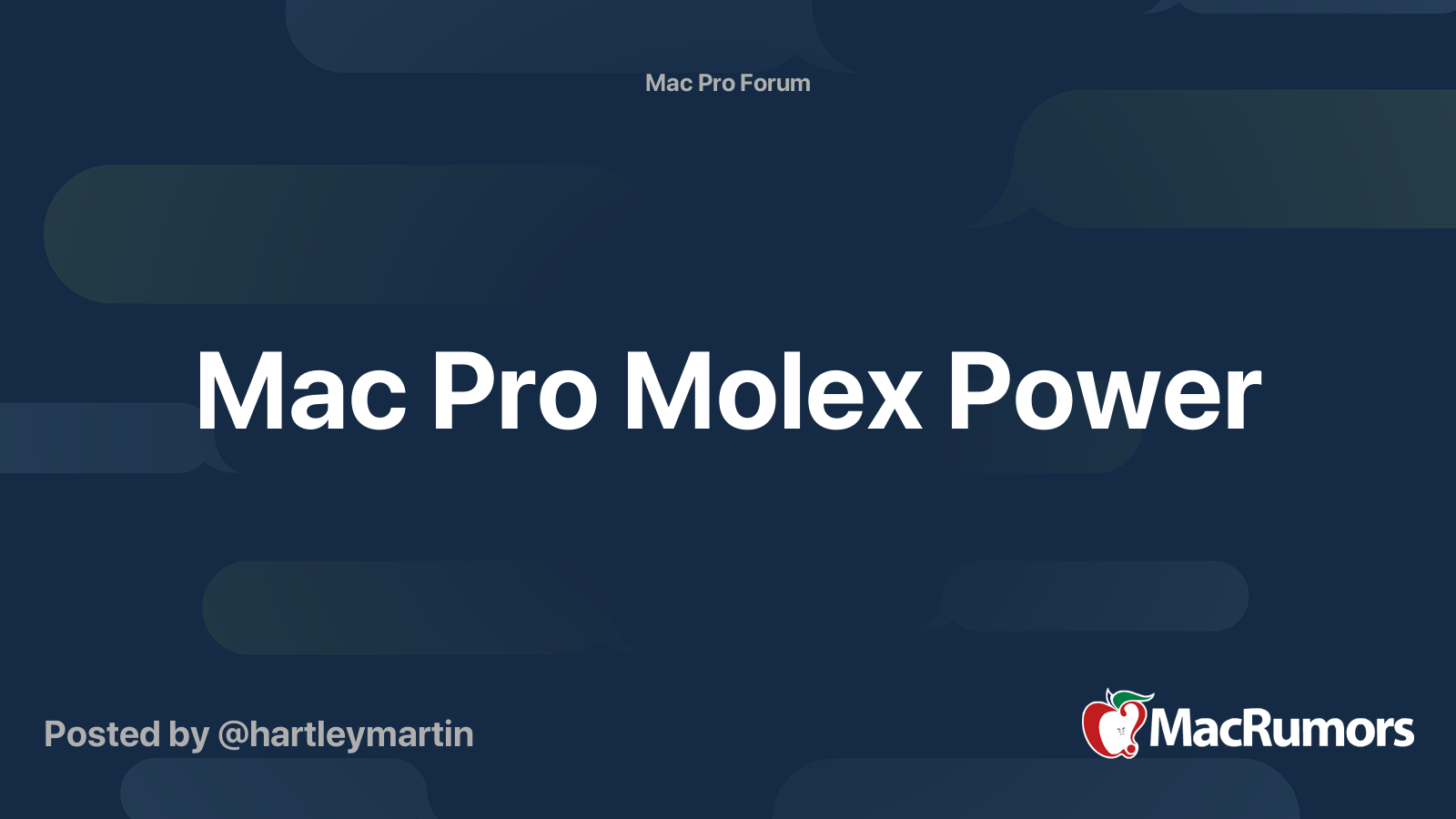 Mac Pro Molex Power | MacRumors Forums