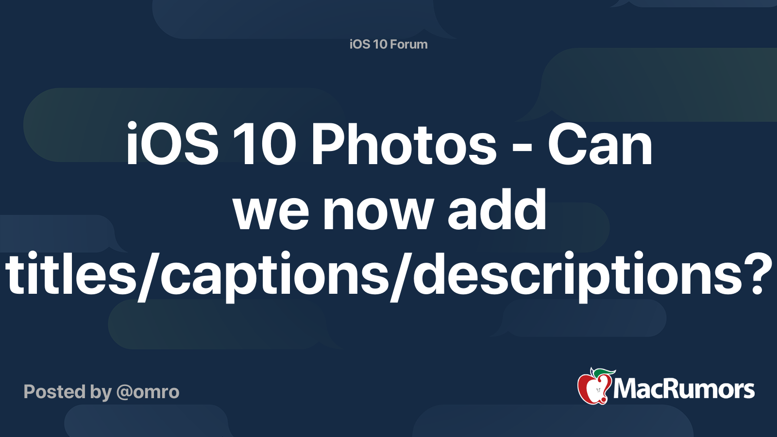 iOS 10 Photos - Can we now add titles/captions/descriptions ...