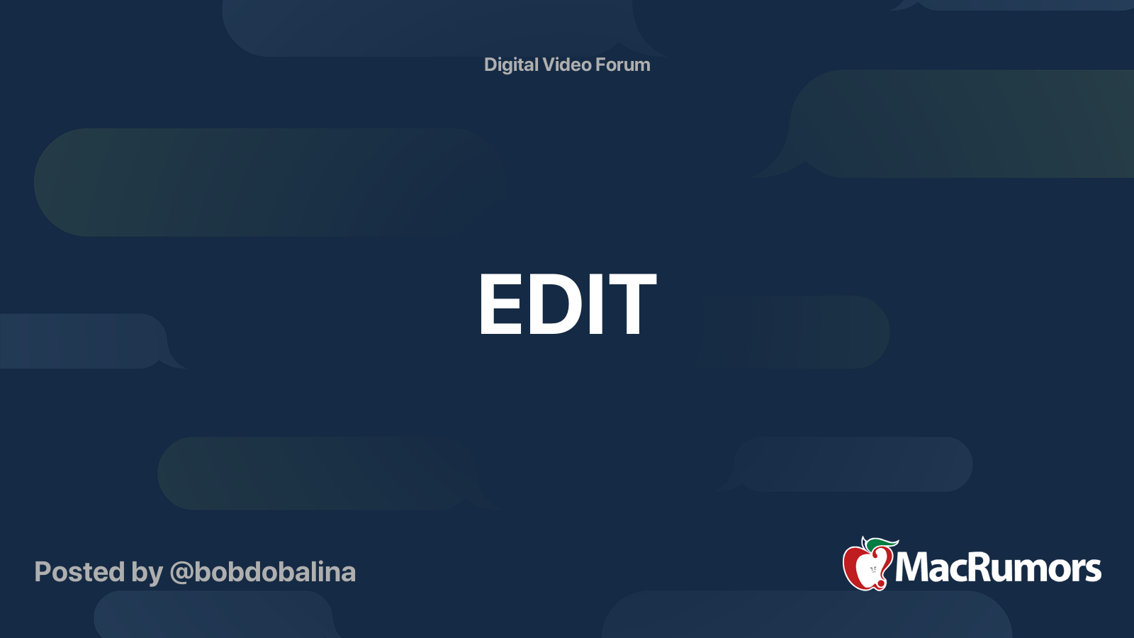 EDIT | MacRumors Forums