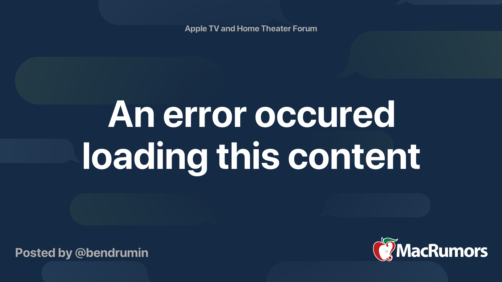 An Error Occured Loading This Content Macrumors Forums